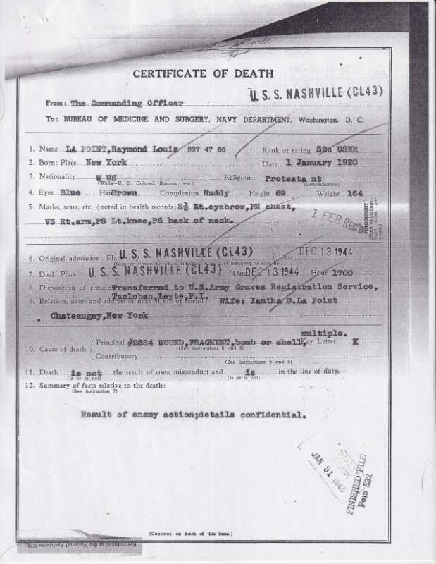 USS Nashville KIA PH - MEDALS & DECORATIONS - U.S. Militaria Forum