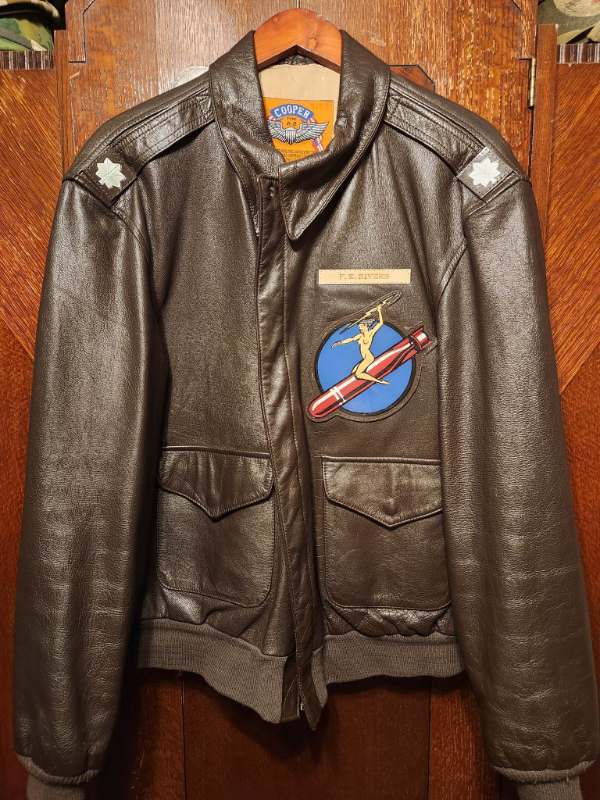 My latest leather patch work 488th Bomb Sqd & LtCol rank patches on ...