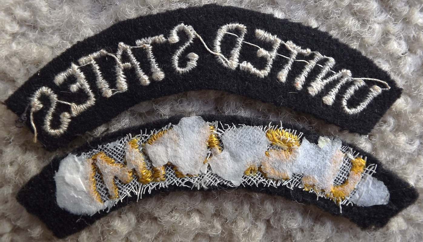 British made UNITED STATES & U.S. ARMY tabs - ARMY AND USAAF - U.S ...