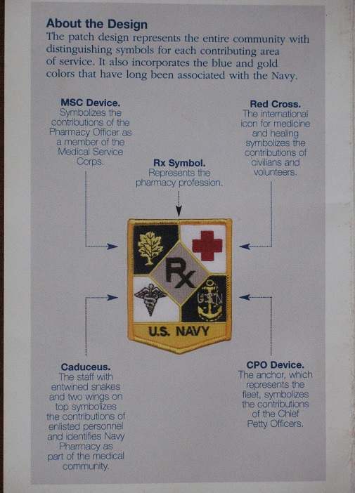 Navy Pharmacy presentation pocket patch for pharmacy jacket, US Naval ...