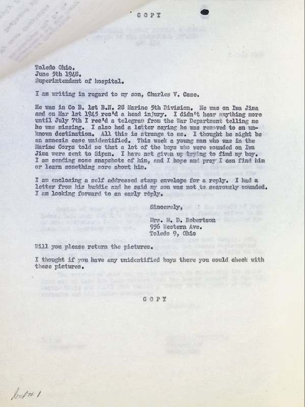 Charles V. Case - MIA on Iwo Jima [UPDATED June 2023] - MEDALS ...