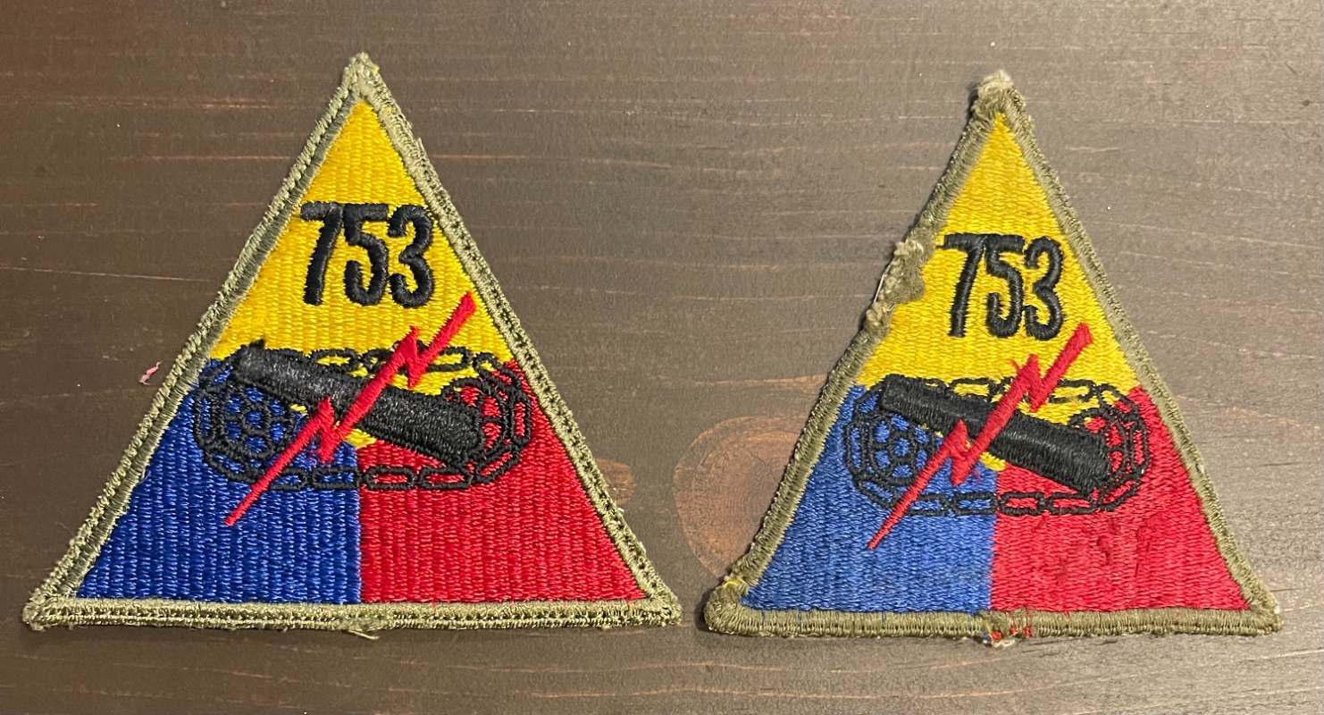 753rd Tank Battalion Patches, Assistance - ARMY AND USAAF - U.S ...