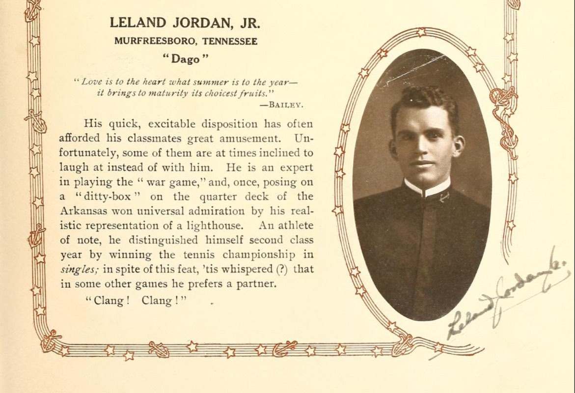 Grouping of Commander Leland Jordan: USS Florida shore company ...