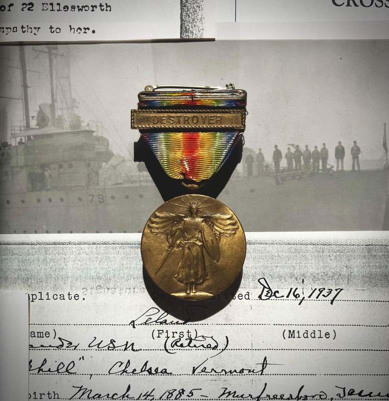 Grouping of Commander Leland Jordan: USS Florida shore company ...