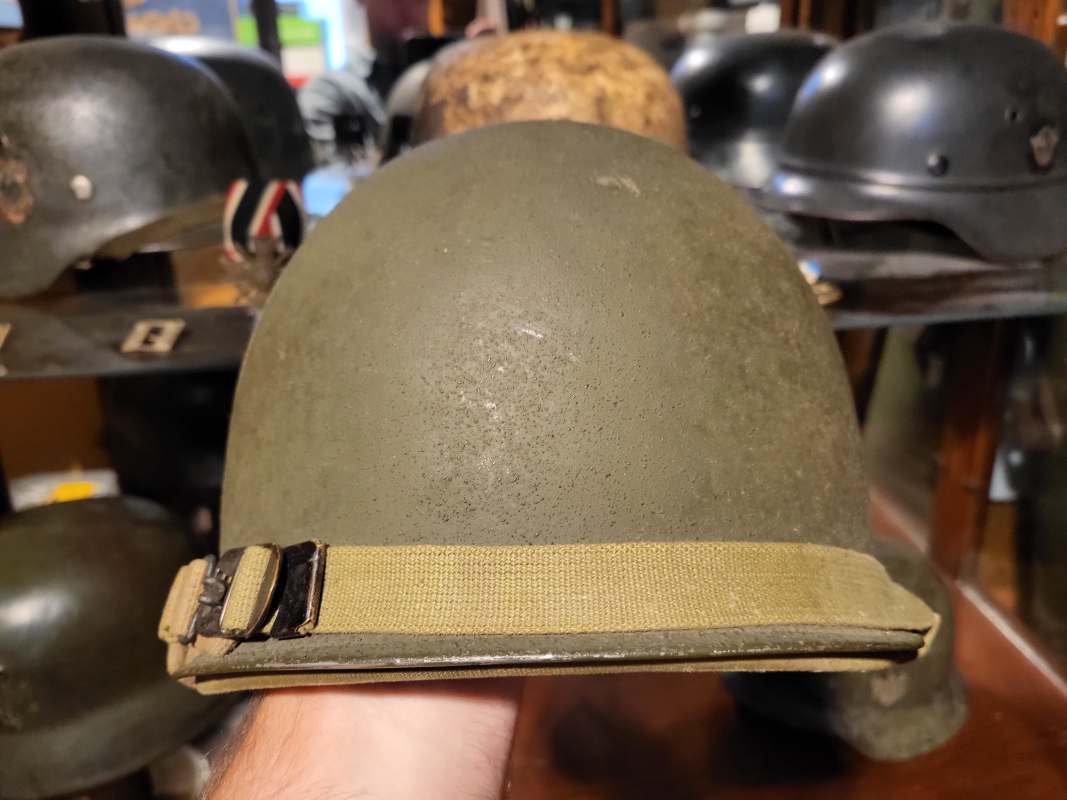 Front Seam Fixed Bale Hawley in Unissued Condition - M-1; M-1C & M-2 HELMETS - U.S. Militaria Forum