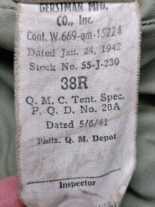 Is this a legit M-41 spec tag? - UNIFORMS - U.S. Militaria Forum