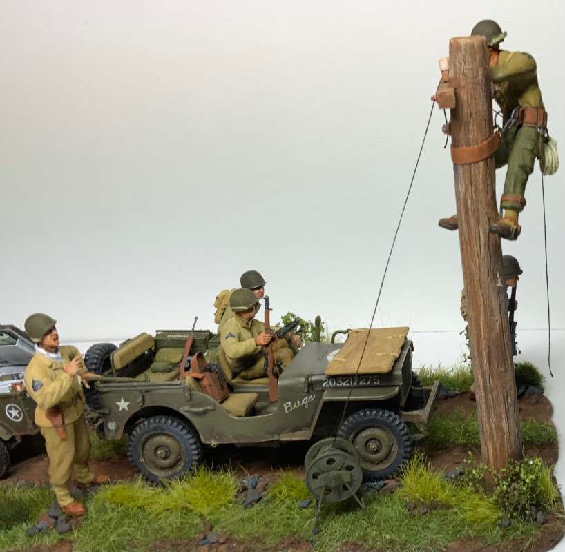 1/35 Scale Signal Corps Jeep and K-38 Telephone Line trailer ...