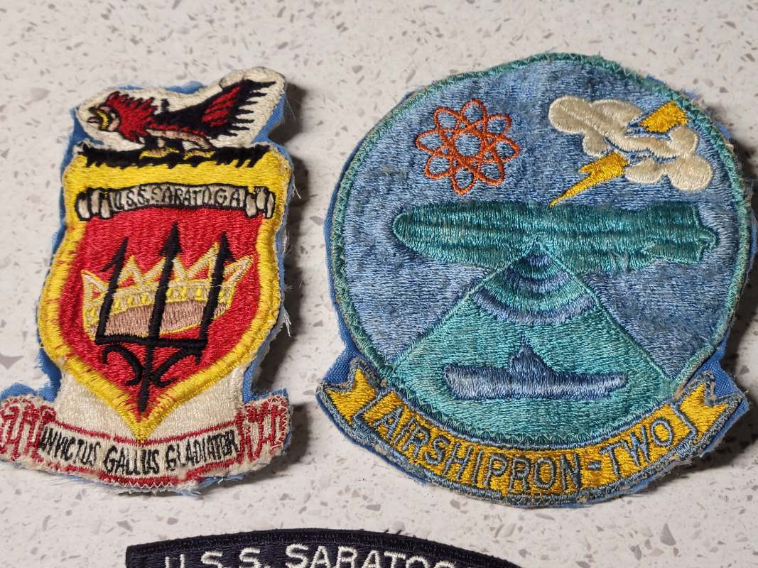 USN Airship Squadron Two & Saratoga patches, Japanese made? - NAVY ...