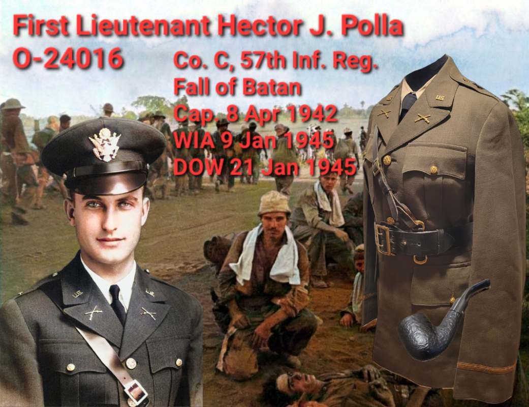 1st Lt. Hector J. Polla 57th Infantry Regiment Bataan Death March ...