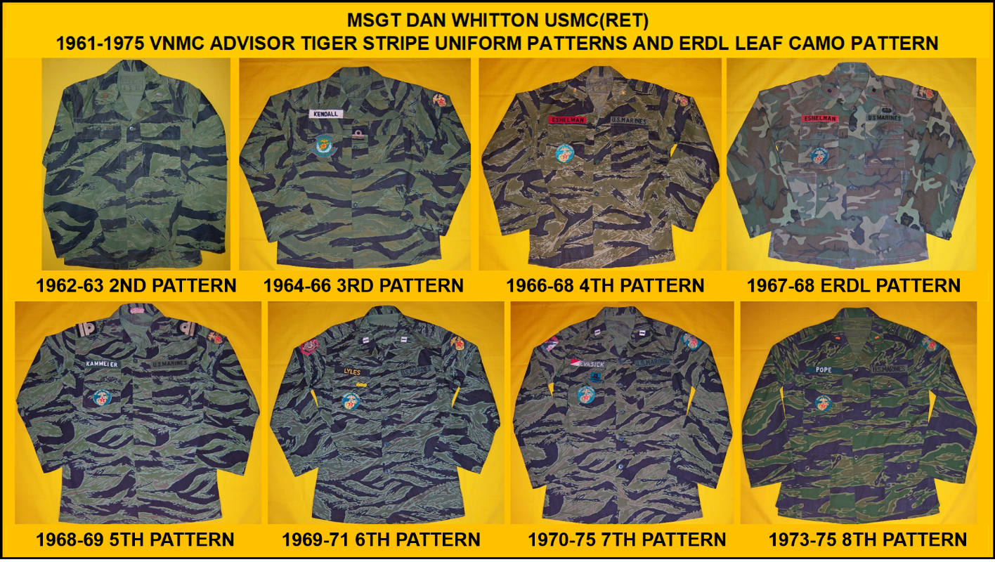 1954-1975 US MARINE VNMC ADVISOR TIGER STRIPE UNIFORM PATTERNS AND ...