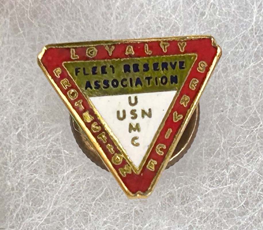 Screw back lapel pin USN USMC Fleet Reserve Association - VETERANS' ORGANIZATIONS - U.S ...