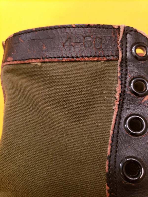 VERY RARE 1960 (4-60) DATED AND MARKED GENESCO MFG, U.S. JUNGLE BOOTS ...