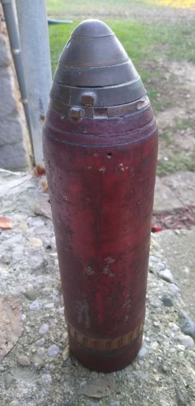 WW1 75mm Shrapnel Shell w/ lead balls. - ORDNANCE - U.S. Militaria Forum