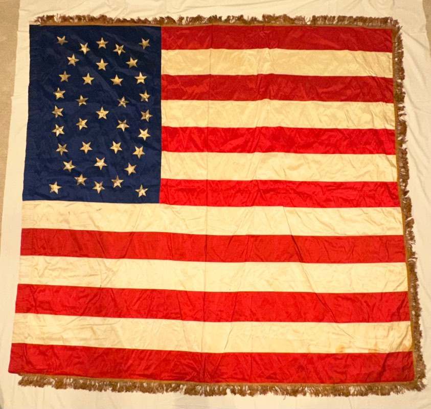 34-Star Union Cavalry Guidon and 35-Star Union National Color - (1861 ...