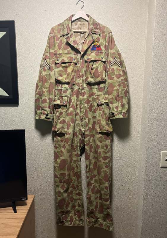 13th Armored Division Camouflage Coveralls - UNIFORMS - U.S. Militaria ...