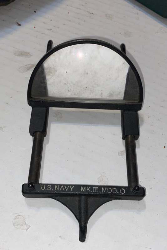 USN MK III mod O gun sight??? ID Compass Course Magnifier - NAVAL SEA ...