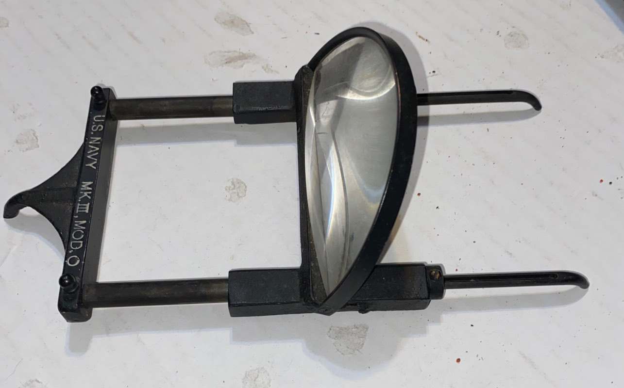 USN MK III mod O gun sight??? ID Compass Course Magnifier - NAVAL SEA ...