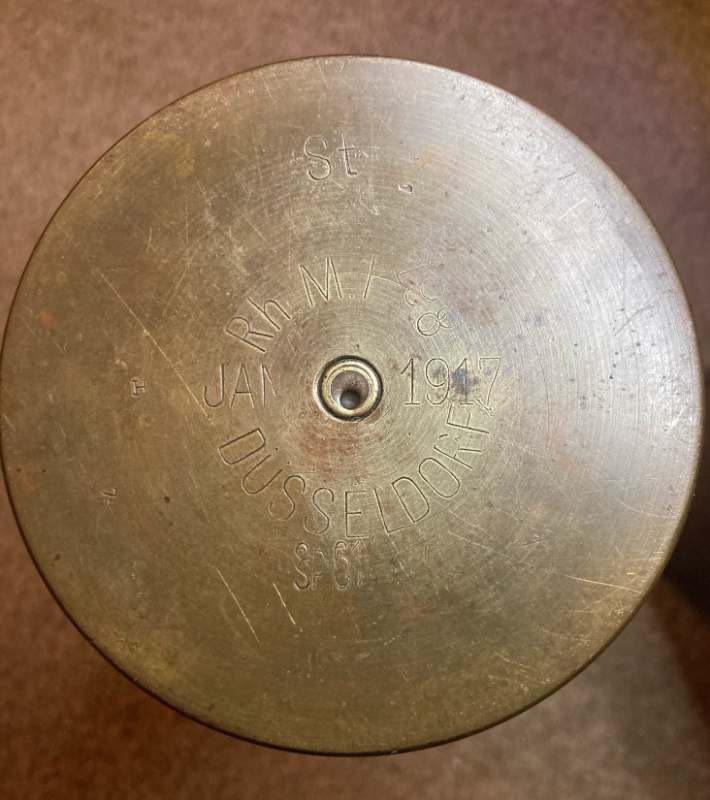 German WWI Artillery shell casings brass and steel Identification Help ...