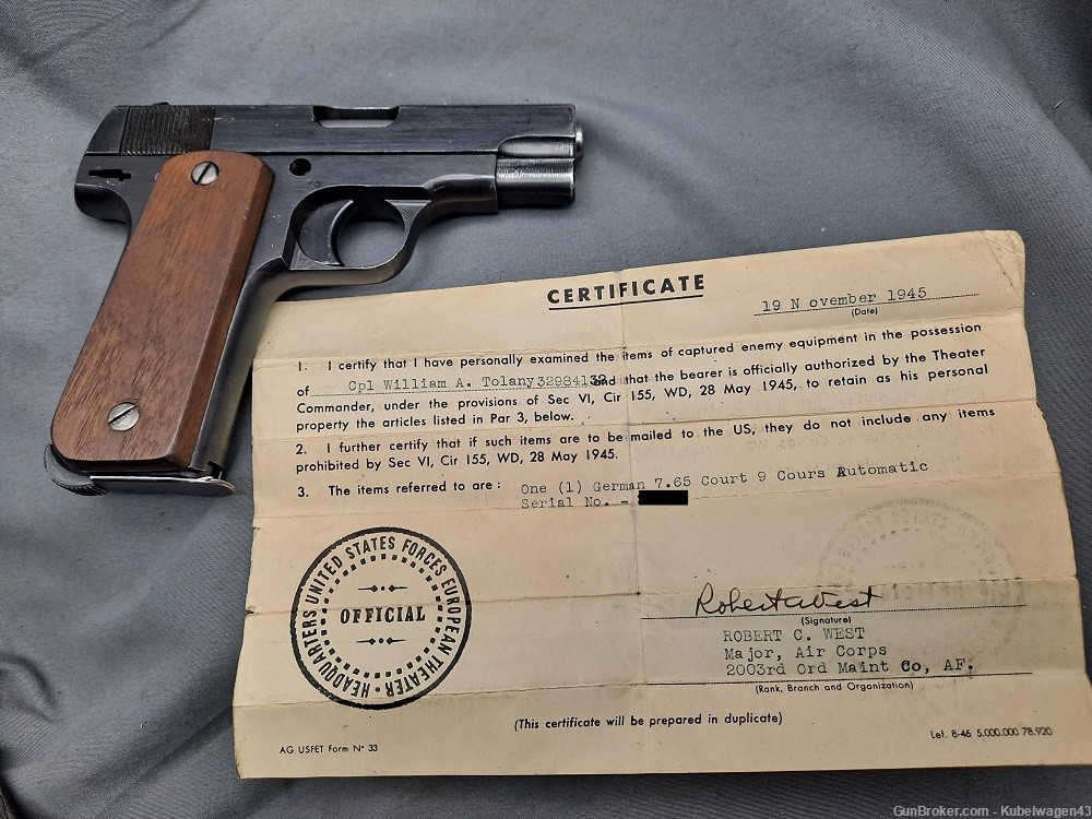 French Unique Model 1 bring back. - SPOILS OF WAR - U.S. Militaria Forum