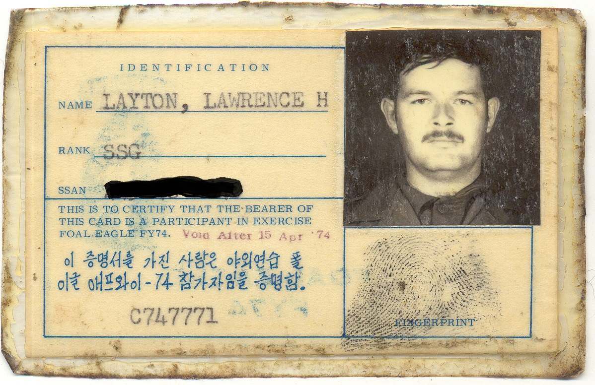 46th SFCA ID Card and Foal Eagle Pass Cards - EPHEMERA, PHOTOGRAPHS ...