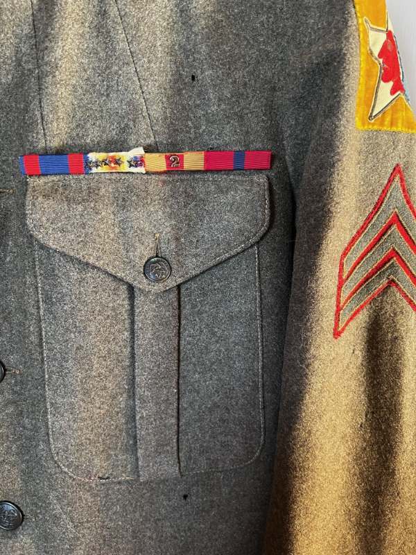 USMC 2ND BATTALION 5TH REGIMENT TUNIC WITH INCREDIBLE PATCH AND RIBBON ...