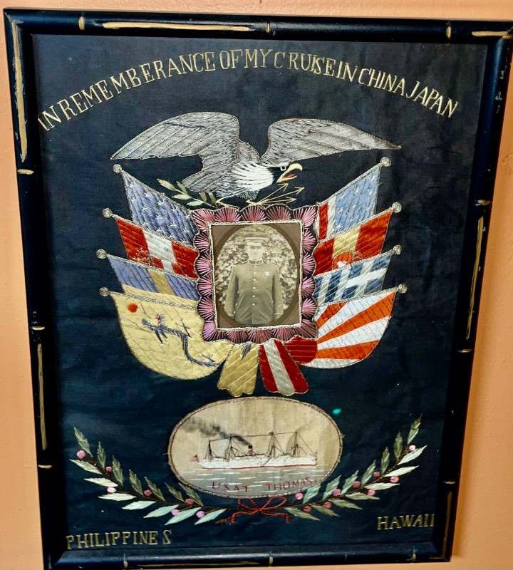 Patriotic Silk Eagle Embroidery - USAT Thomas - (1898-1916) SPANISH ...