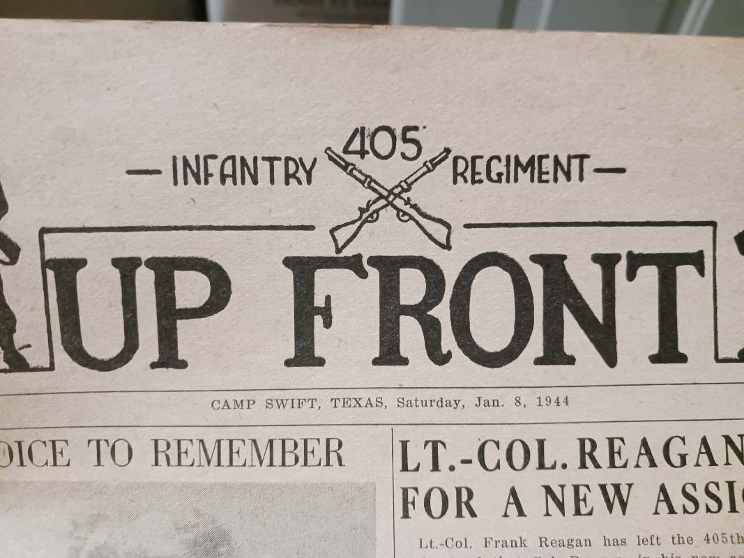 CAMP SWIFT TEXAS 405TH INFANTRY REGIMENT 1944 NEWSPAPER - EPHEMERA ...