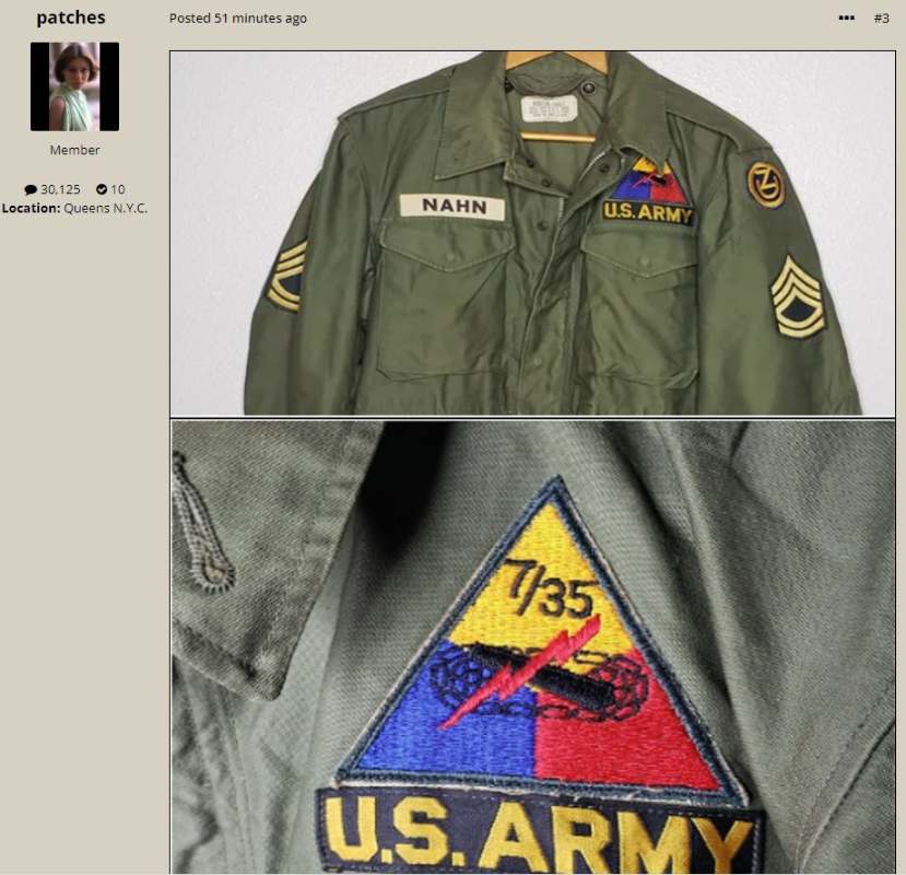 Armored Patches Worn On Chest - Page 23 - ARMY AND USAAF - U.S ...