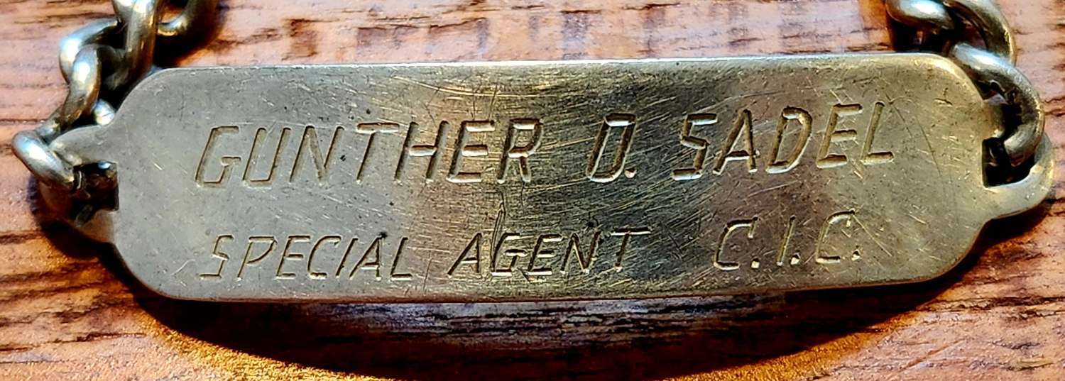 Ww2 CIC Counter Intelligence Corps Id Bracelet named to CPL Gunther ...