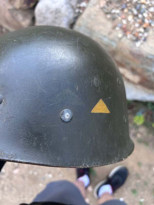 87th I.D, 345th I.R. Painted Helmet liner. Golden Acorn - M-1; M-1C & M ...