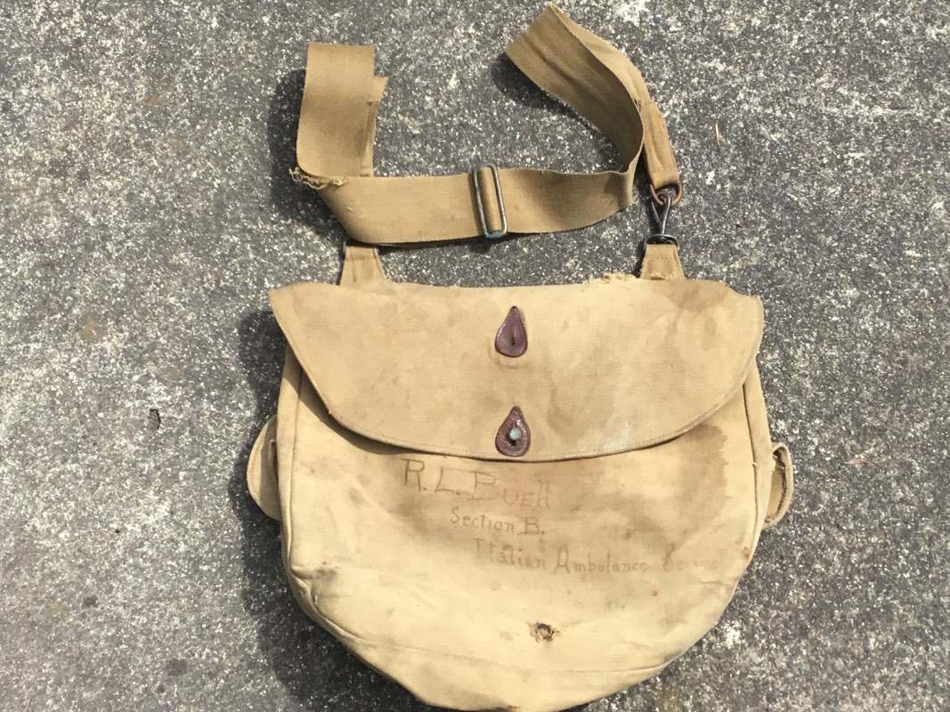 WW1 musette bag used in Italy by US Ambulance service - (1917-1919 ...