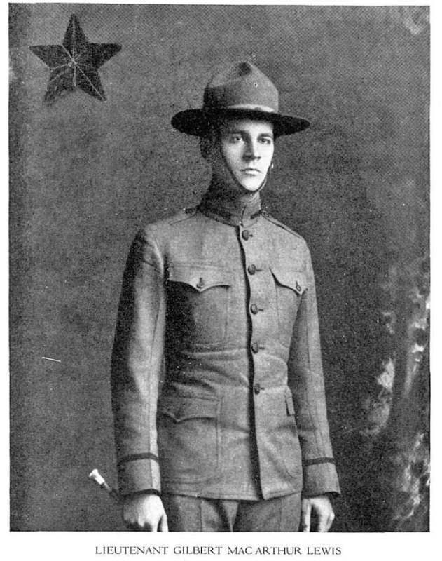 Red Cross envelope from 1LT Gilbert M. Lewis (KIA 3 Nov 1918) to 2LT J ...