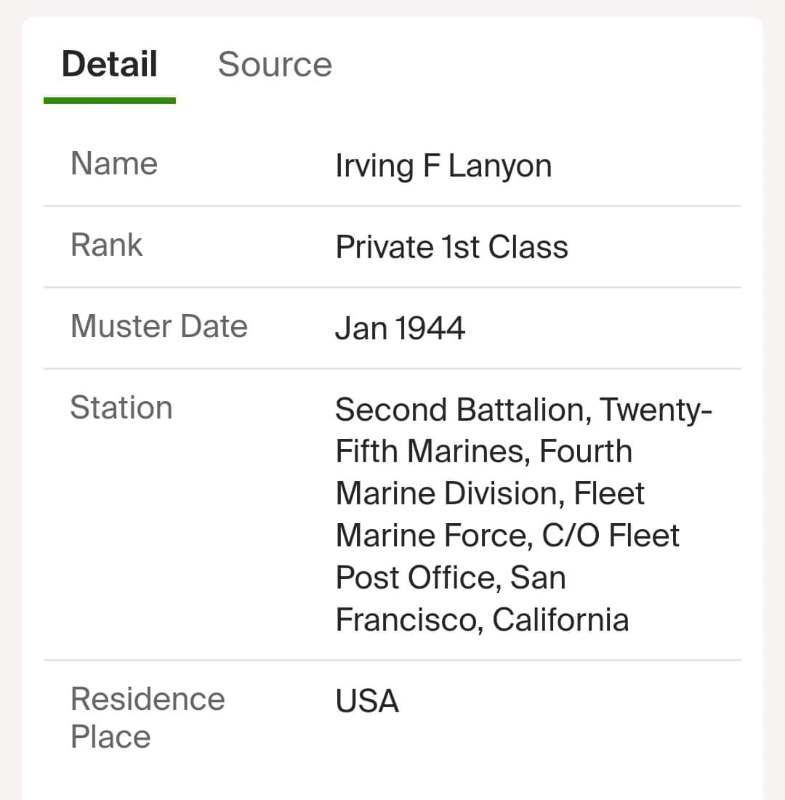 KIA USMC ID BRACELET NAMED TO PFC IRVING FRANCIS LANYON - IDENTITY ...