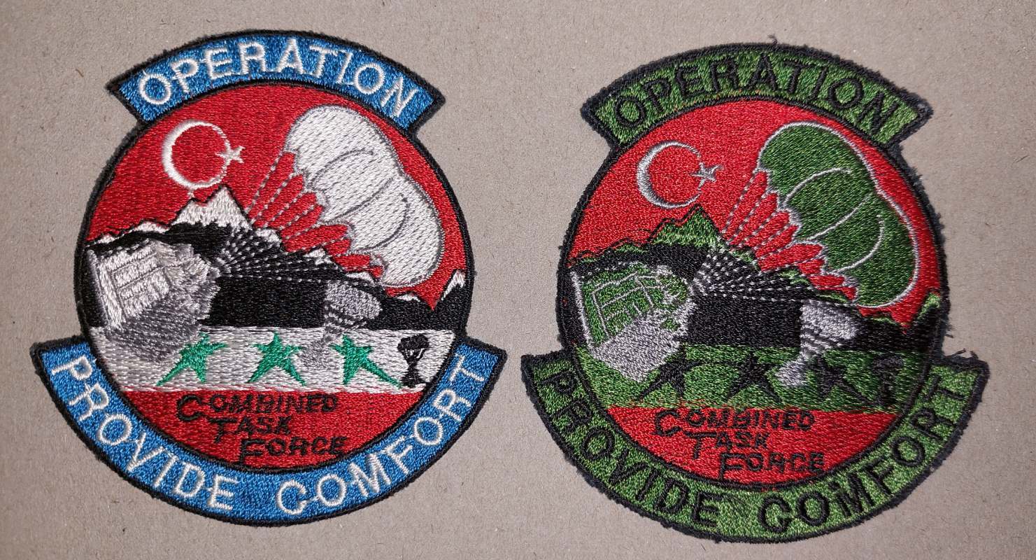Operation Provide Comfort Patches - ARMY AND USAAF - U.S. Militaria Forum
