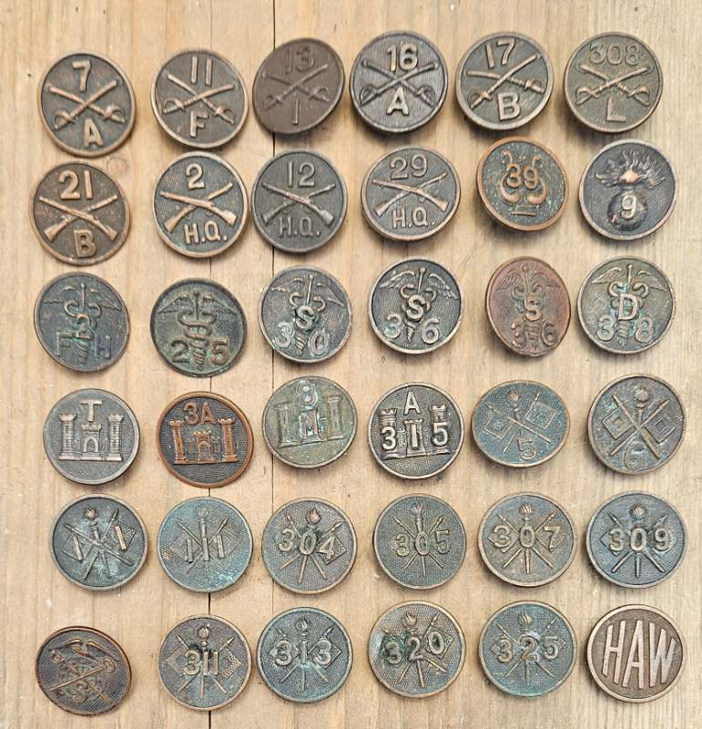 A pile of collar discs - (1917-1919) WORLD WAR ONE, RUSSIAN ...