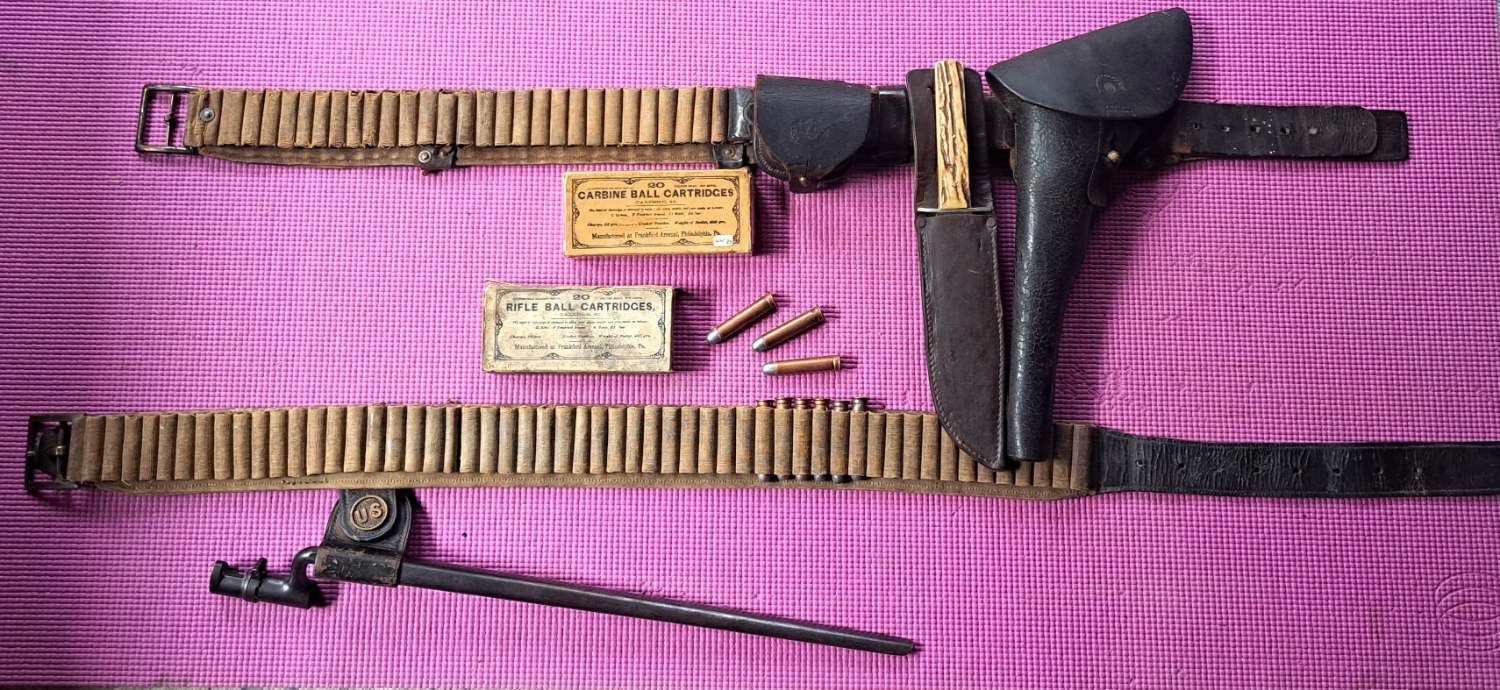 Scarce Field Modified M1876 Cartridge Belts AKA Prairie Belts - (1866 ...