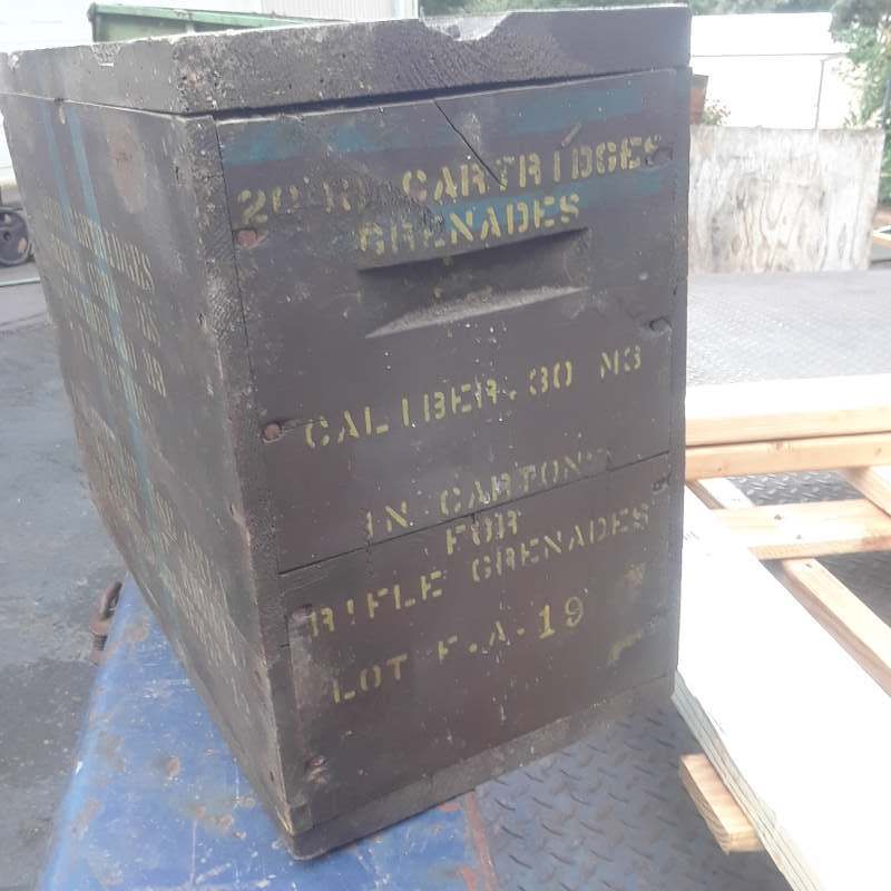 Rifle grenade cartridge wooden box - ORDNANCE - U.S. Militaria Forum