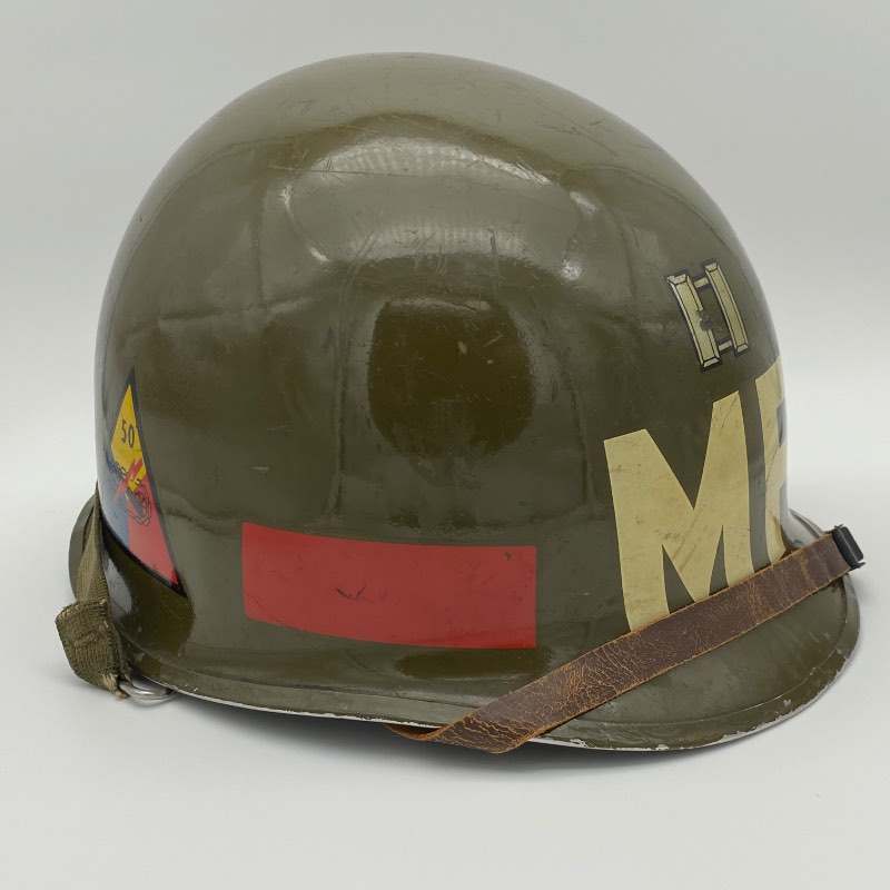MP Captain’s Painted Steel Helmet - M-1; M-1C & M-2 HELMETS - U.S ...