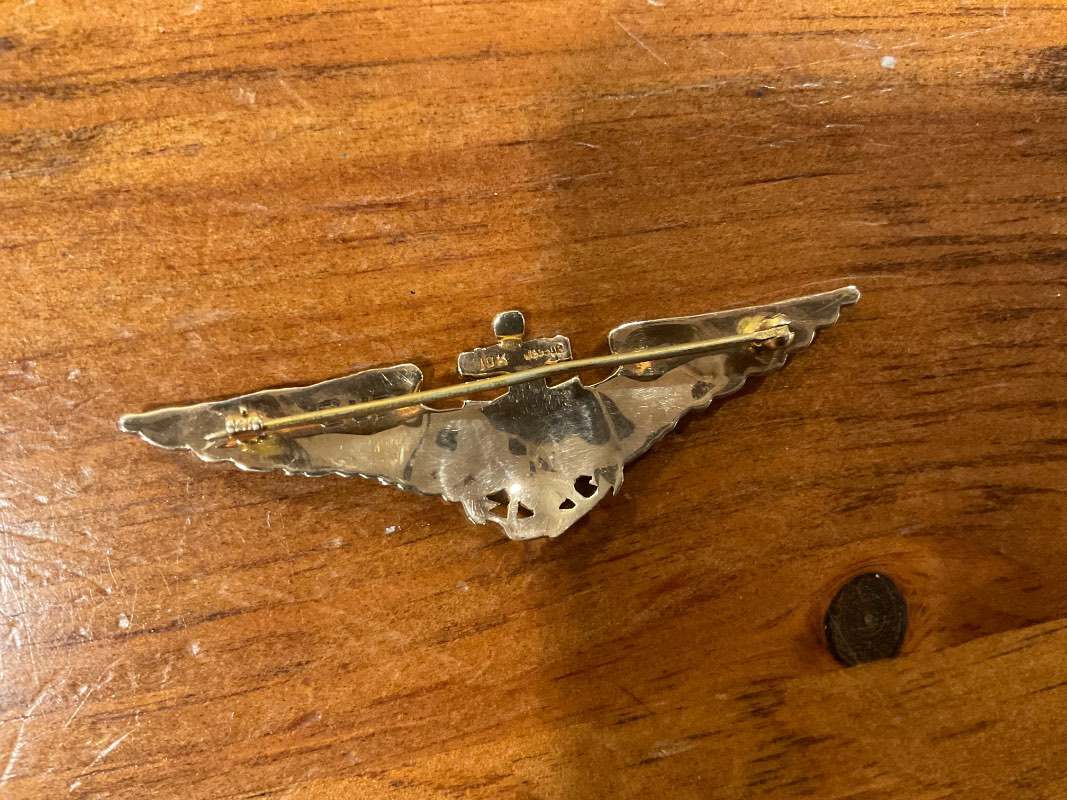 Possibly unique WWI era / early 20’s 10k Jessop Naval Aviator wings ...