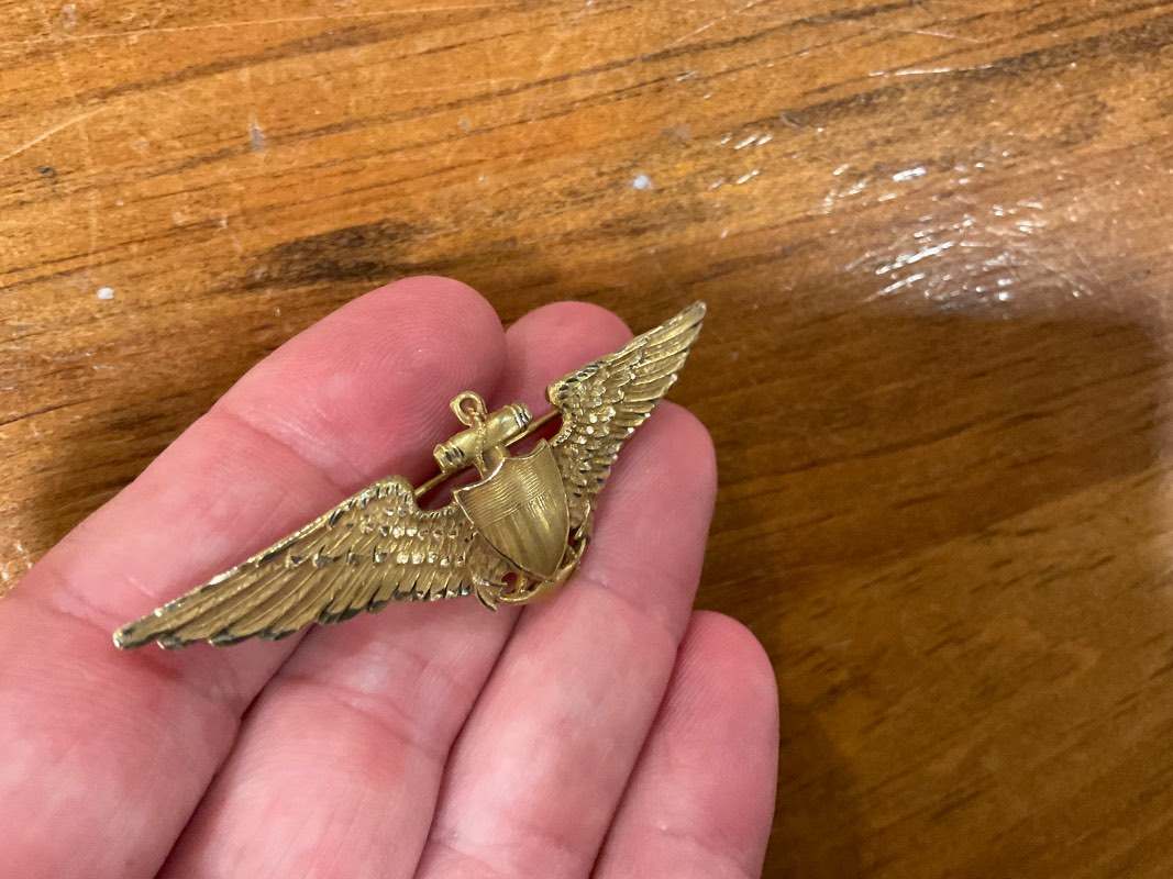Possibly unique WWI era / early 20’s 10k Jessop Naval Aviator wings ...