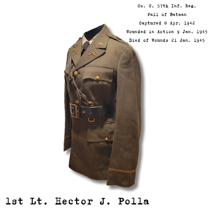 Bataan Deathmarch Survivor POW KIA 1st Lt. Hector J. Polla - UNIFORMS ...