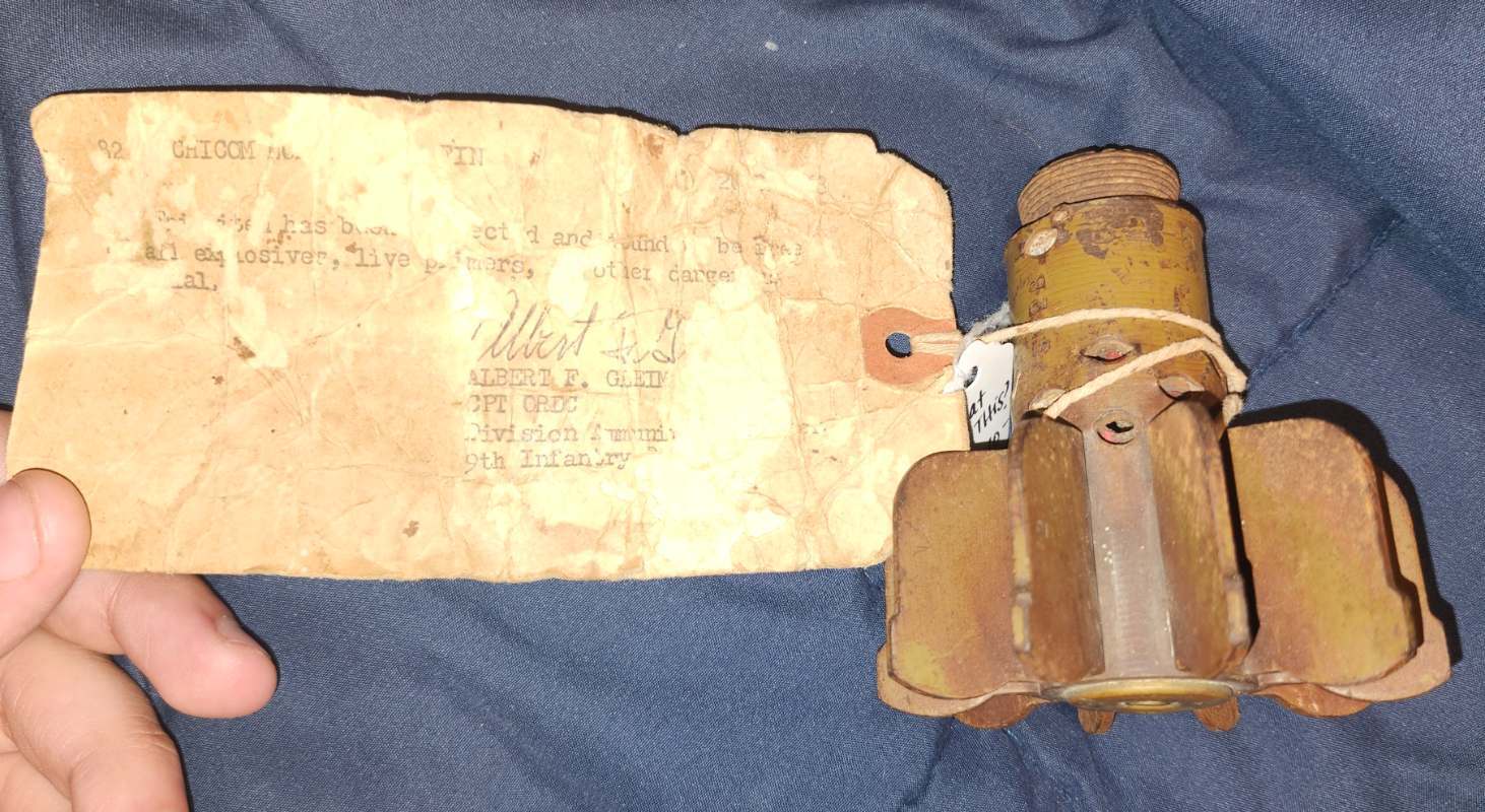 9th Infantry Division 82mm Mortar Tail fin - SPOILS OF WAR - U.S ...