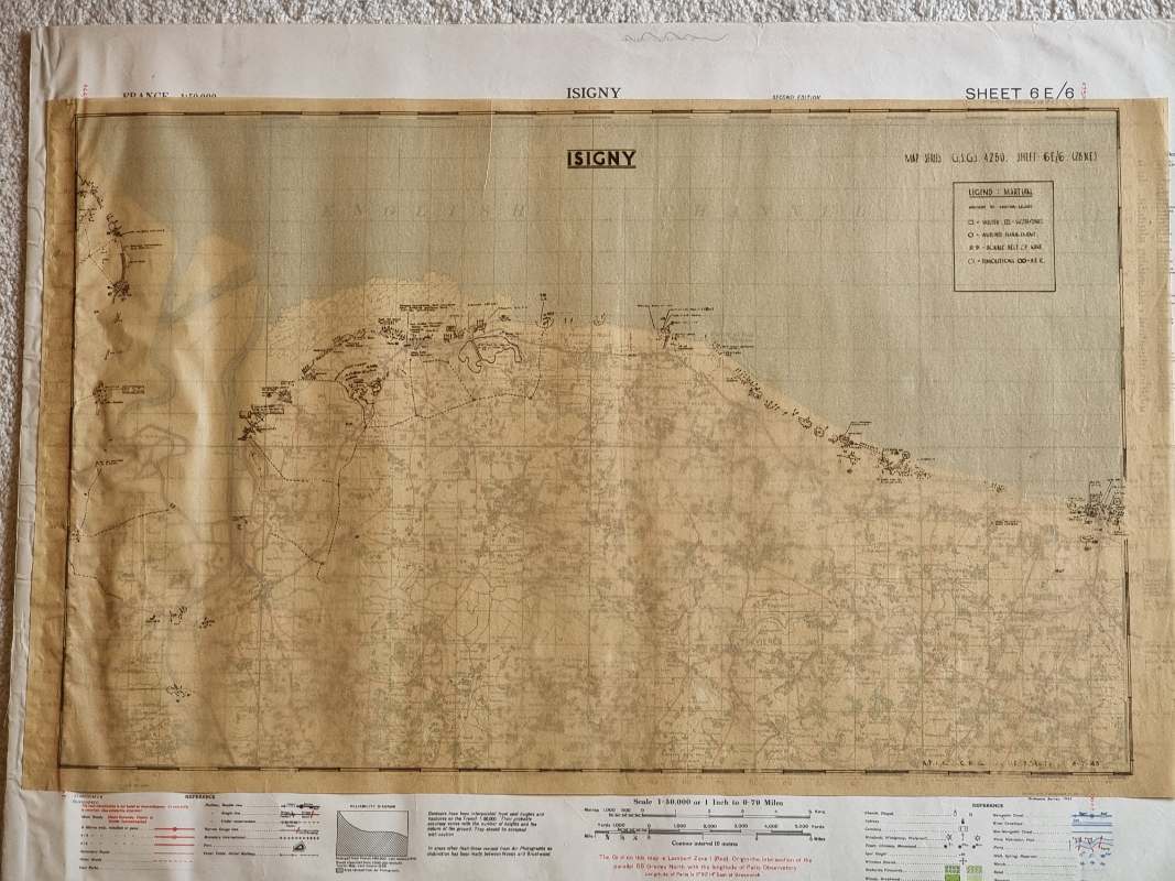 Isigny defence trace 1:50,000-scale, July 43 - EPHEMERA, PHOTOGRAPHS ...