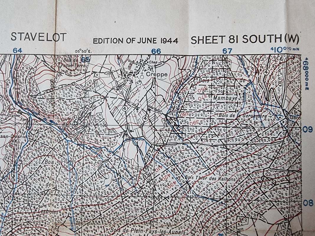 Stavelot (Stoumont - La Gleize) 1:25,000-scale original map (Battle of ...