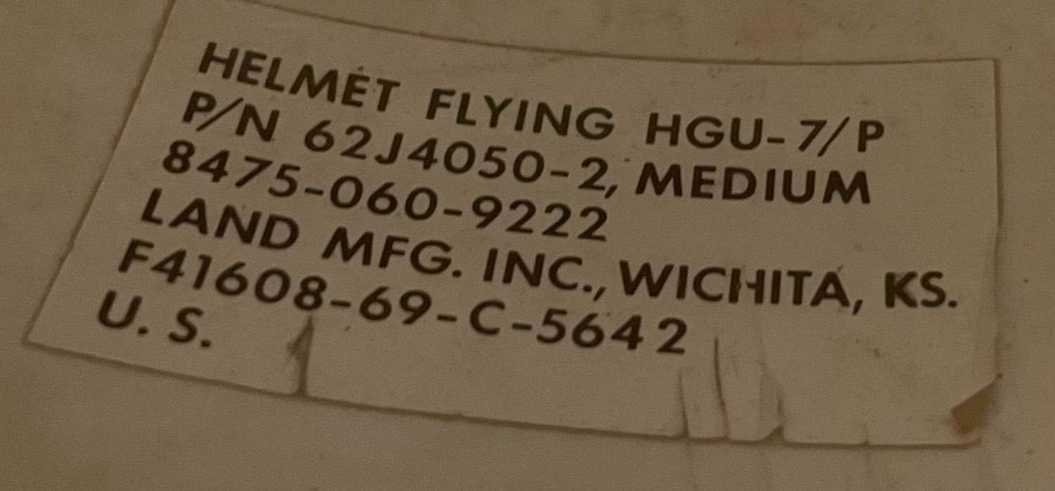 USAF HGU-7/P Flight Helmet - FLYING HELMETS AND ACCESSORIES - U.S ...