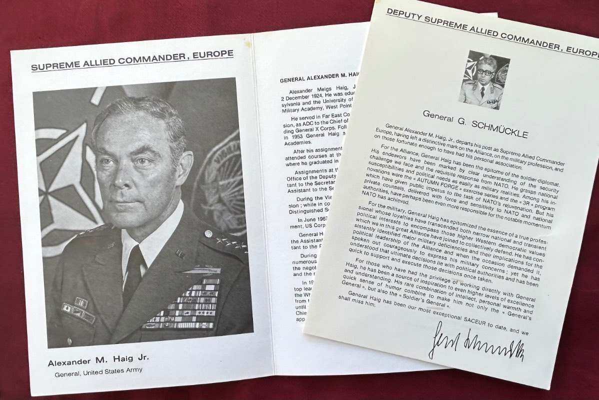 Officer In Charge Security For SACEUR Alexander Haig - GROUPINGS PAGE ...