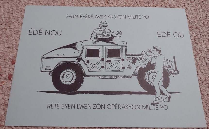 Operation Uphold Democracy Posters - EPHEMERA, PHOTOGRAPHS & MILITARY ...