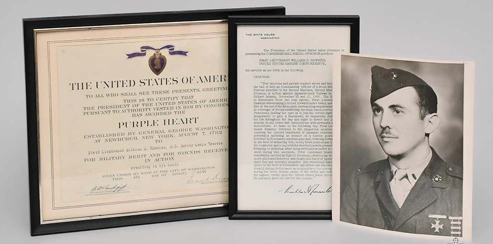 1st Lt. William D. Hawkins Medal of Honor - Tarawa - DECORATIONS/VALOR ...