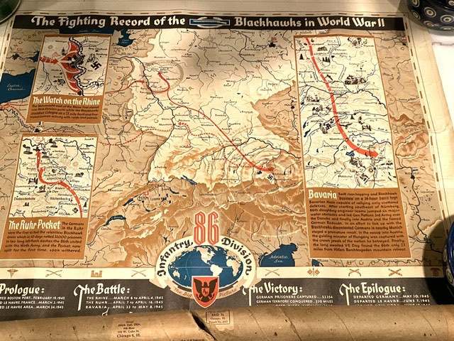 WWII 86th Infantry Division Remembrance Map - GROUPINGS PAGE - U.S ...
