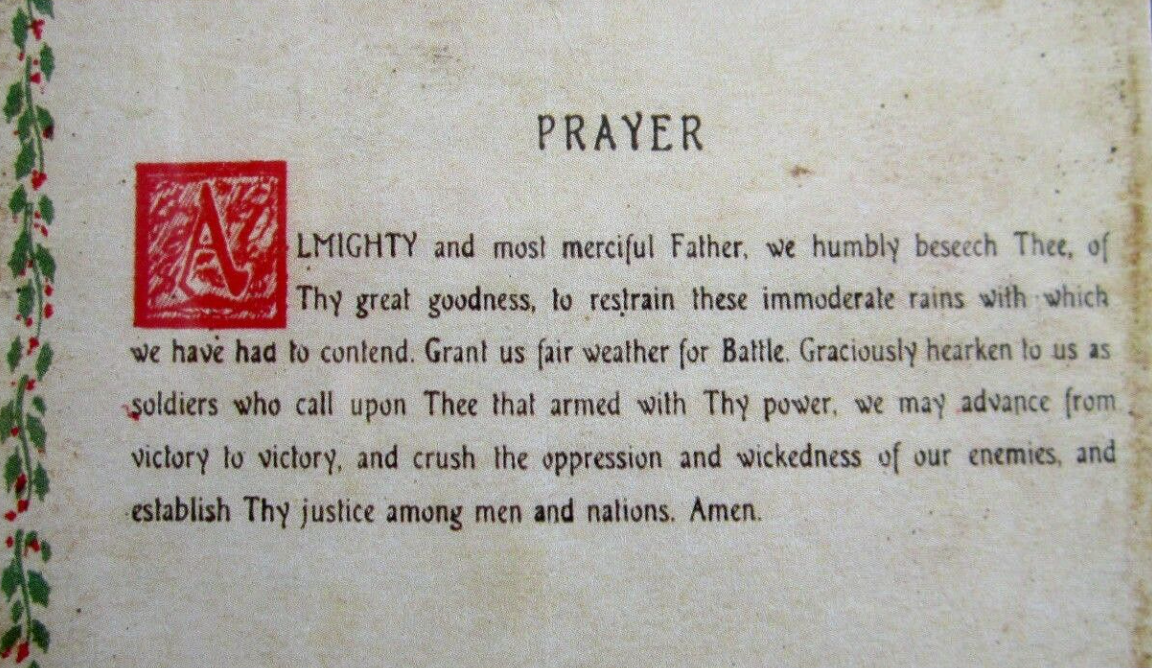 Pattons Prayer for Fair weather for Battle. Christmas 1944 by the ...